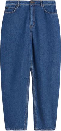Weekend by Max Mara Cotton Denim Barrel-Leg Jeans - Blue