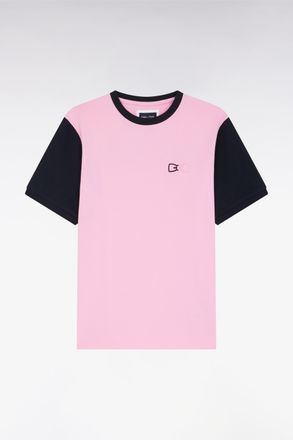 Eden Park T-shirt &Agrave; Manches Courtes En Coton Rose Coupe D&eacute;contract&eacute;e