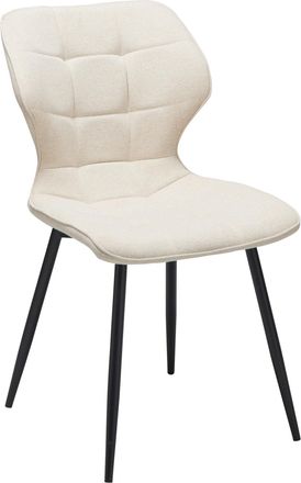 Livetastic Stuhl, Beige, Holz, Metall, Textil, Pappel, Sperrholz, konisch, 47x82x59 cm, Esszimmer, St&uuml;hle, Esszimmerst&uuml;hle, Vierfu&szlig;st&uuml;hle