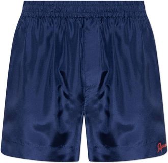 Dsquared2 Homme, Shorts, Bleu, Taille: S Silk Shorts With Logo