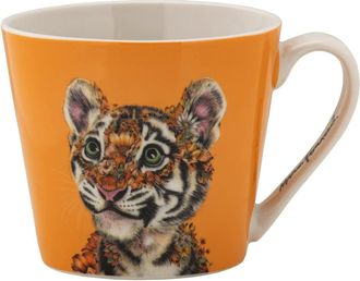 Maxwell & Williams DX1280 Kaffee-Becher rund Tiger 370 ml - Porzellan-Tasse, Wild Planet, Tier-Motiv bunt, Geschenkbox