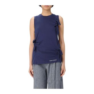 Elisabetta Franchi Ger&uuml;schte Spitzenbluse - - Tops - Damen - Blau - S