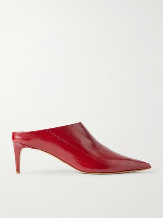 Le Monde Beryl Mules En Cuir Verni Lou - Rouge