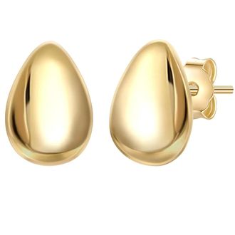 Glanzst&uuml;cke M&uuml;nchen Ohrringe - Sterling Silber Ohrstecker Tropfen - Gr. unisize - in Gold - f&uuml;r Damen