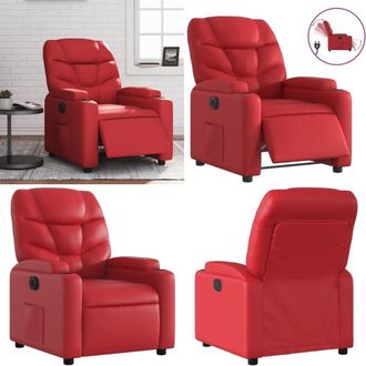 vidaXL Vidaxl - Relaxsessel Elektrisch Rot Kunstleder - Fernsehsessel - Relaxsessel - Elektrischer Sessel - Lederlook - Bequeme Lounge - Home & Living