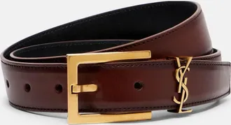 Saint Laurent Ceinture Cassandre en cuir