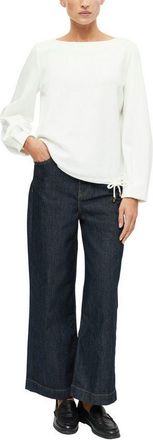 s.Oliver Black Label Sweater mit Bindeband am Saum und mit Viskose
