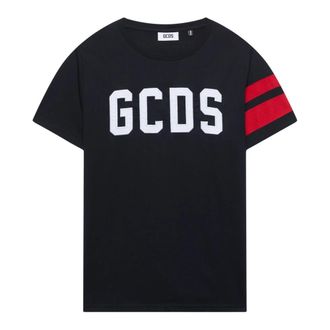 GCDS Baumwoll-T-Shirt mit Logo - - Tops - Herren - Schwarzk - XL