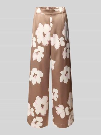 s.Oliver Black Label Loose Fit Satinhose mit Allover-Muster
