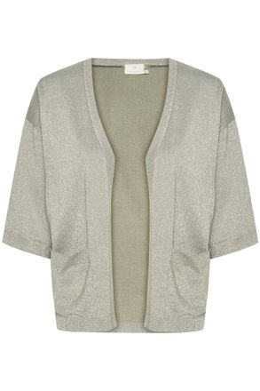 Kaffe Womens Cardigan Open Front Half Sleeves Casual Fit Light Knit Pockets