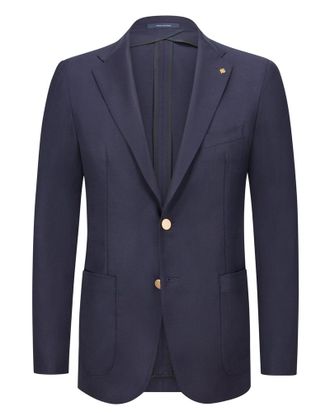 Tagliatore Blazer aus Schurwolle mit feiner Struktur in