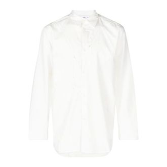 Post Archive Faction (PAF) Post Archive Faction - Chemise en coton &agrave; d&eacute;tails asym&eacute;triques - Homme - Chemises - Blanc - Taille: L