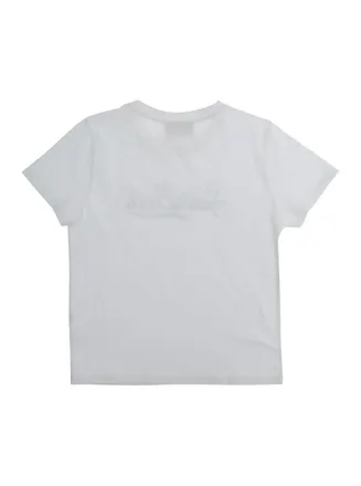 MC2 Saint Barth Girls T-Shirt Elly White Cotton T-Shirts And Polos