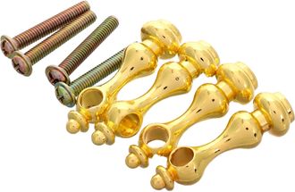 Cabilock 12 Stück Robuste Metallspindeln Indoor-möbel Geländerverbinder Einfache Montage Vielseitig für Weinschränke und Servierwagen Goldfarbene Endkappen für