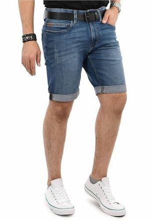 Indicode B797 Short en jean pour homme, Mid-indigo, XXL