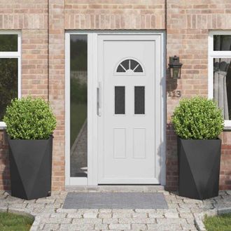 vidaXL vidaXL Jardini&egrave;re 2 pcs Noir 50 x 50 x 75 cm Acier