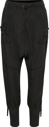 Cream Casual Hose Nanna Damen Hose Nanna Haremhose 3/4 Freizeithose Baggy Pumphose mit Taschen 44, Solid Black