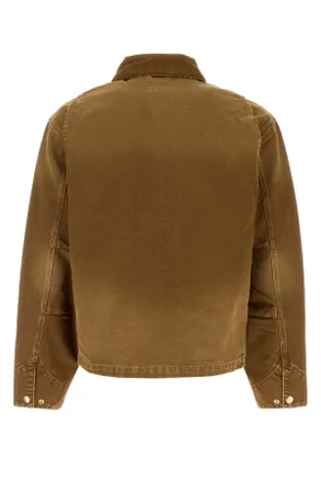 Carhartt Work in Progress Mens Camel Denim Og Arcan Jacket Hamiltonbrownhamiltonbrowndestroywash Exterior: Organic Cotton Giacche E Gilet