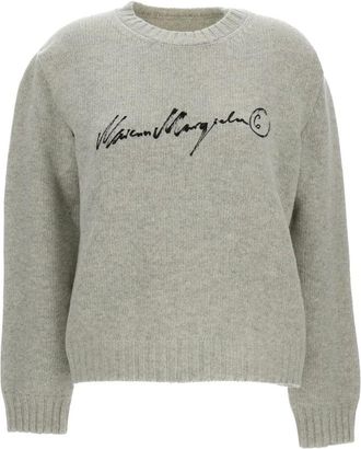 Maison Margiela Femme, Pulls, Gris, Taille: 38 FR Tricot ras du cou
