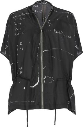 Rick Owens Femme, Vestes, Noir, Taille: ONE Size Zip Printed Jacket