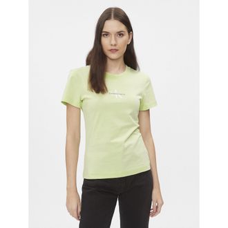 Calvin Klein Jeans T-Shirt Monologo J20J222564 Gr&uuml;n Slim Fit
