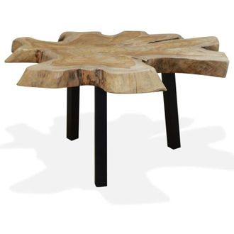 vidaXL vidaXL Couchtisch Massivholz Teak 80x70x38 cm