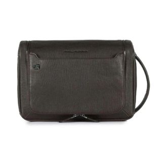 Piquadro Schwarze- quadratische Kulturtasche - - Bags - unisex - Braun - ONE SIZE