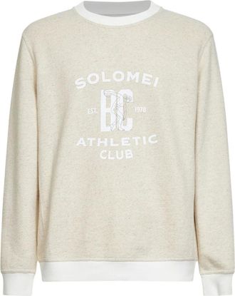 Brunello Cucinelli Homme, Sweatshirts et sweats &agrave; capuche, Beige, Taille: 2XL SweaT-shirt &agrave; logo