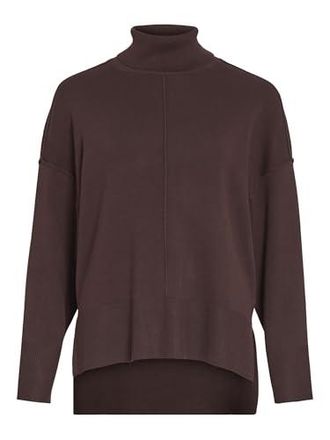 Vila Vila Viostria Rollneck L/S Knit Top-Noos Pull-Over, Chocolat, M Femme