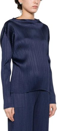 Issey Miyake Femme, Tops, Bleu, Taille: 46 FR Monthly Colors : January