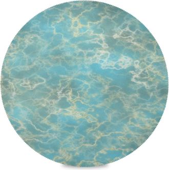 Mnsruu Türkis Marmor Stein Granit Druck Platzsets Rund Abwaschbar Tischsets 1er/4er/6er Set Hitzebeständig und rutschfest Platzset für Küche Party Esstisch 3