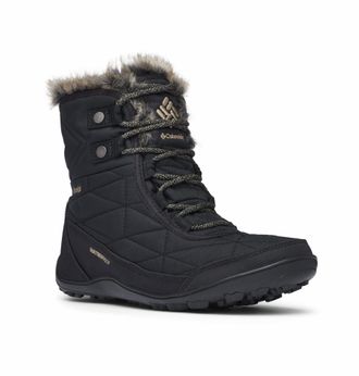 Columbia Minx Shorty III wasserdichte Schneestiefel f&uuml;r Damen, Schwarz (Black x Pebble), 36.5 EU