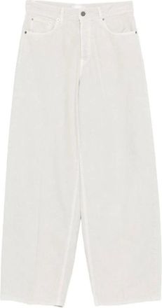 Haikure Pantalon large en velours c&ocirc;tel&eacute; - Femme - Jeans - Gris - Taille: W26