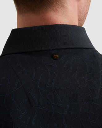 PME Legend Poloshirt Short sleeve polo jersey jacquard mit Logo Stickerei