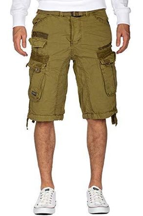 Geographical Norway Short cargo pour homme - Vert - XXL