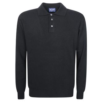 Drumohr Polo en Laine Cachemire - Homme - Tops - Noir - Taille: XL