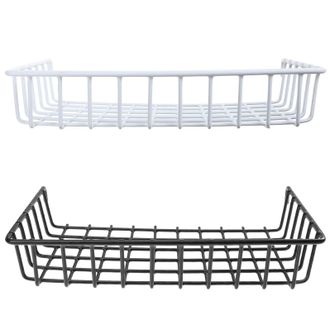 Artibetter 2st&uuml;cke H&auml;ngekorb Aus Eisen F&uuml;r Aufbewahrung Obstkorb Praktisch F&uuml;r Wohnzimmer K&uuml;che Bad Einfaches Design Robust Und Langlebig Rostfrei Und Farbecht