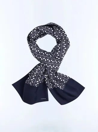 Fursac Foulard en twill de soie &agrave; motif - Taille Unique - Homme