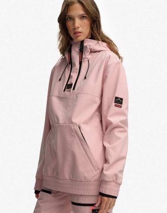 Superdry Freestyle - Sweat &agrave; capuche de ski en tissu softshell - Rose sombre