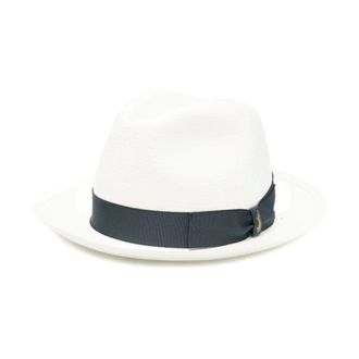 Borsalino Homme, Accessoires, Blanc, Taille: 59 CM Borsalino Hats White
