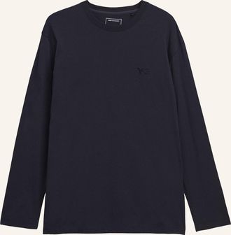 Yohji Yamamoto Y-3 Logo Langarmshirt schwarz