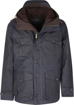 Manifattura Ceccarelli Manteau Weekender doubl&eacute; Teddy - Homme - Vestes - Bleu - Taille: 3XS