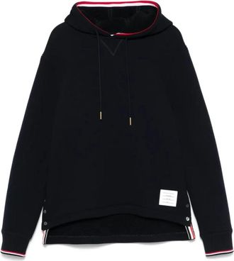 Thom Browne Loopback Oversized RWB Stripe Hoodie - - Sweatshirts & Hoodies - Herren - Blau - S
