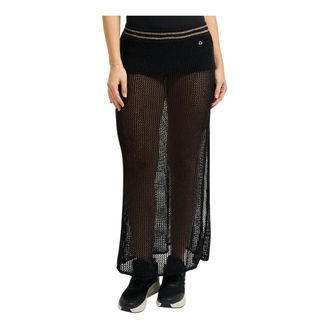 Ga&euml;lle Paris Strickrock mit Cut-outs - - Skirts - Damen - Schwarzk - S