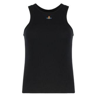 Vivienne Westwood Femme, Tops, Noir, Taille: 40 FR Débardeur Côtelé en Coton