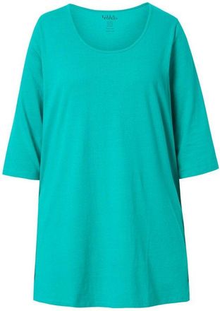Ulla Popken Longshirt Longshirt A-Linie Rundhalsausschnitt 3/4-Arm