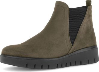 Gabor Damen Chelsea Boots, Frauen Stiefeletten,uebergangsschuhe,uebergangsstiefel,Schlupfstiefel,flach,Stiefel,Bootee,Oliv (Mel.),37.5 EU / 4.5 UK