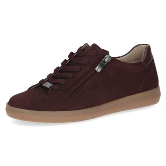 Caprice Caprice Damen Sneaker flach aus Leder zum Schn&uuml;ren, Rot (Bordeaux Suede), 39 EU