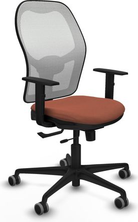 Piqueras y Crespo Schreibtischstuhl in Beige und Wei&szlig;, mit 1D-Armlehnen, h&ouml;henverstellbare Lendenwirbelst&uuml;tze, ausgestattet mit Syncro/Traslack und injiziertem Schaumst