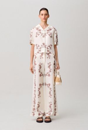 Claudie Pierlot Weite Hose mit Blumen